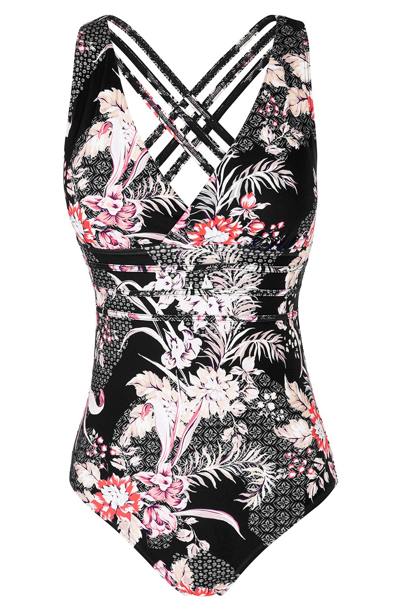 Sunseeker Paloma Multi Cross Strap One Piece Black