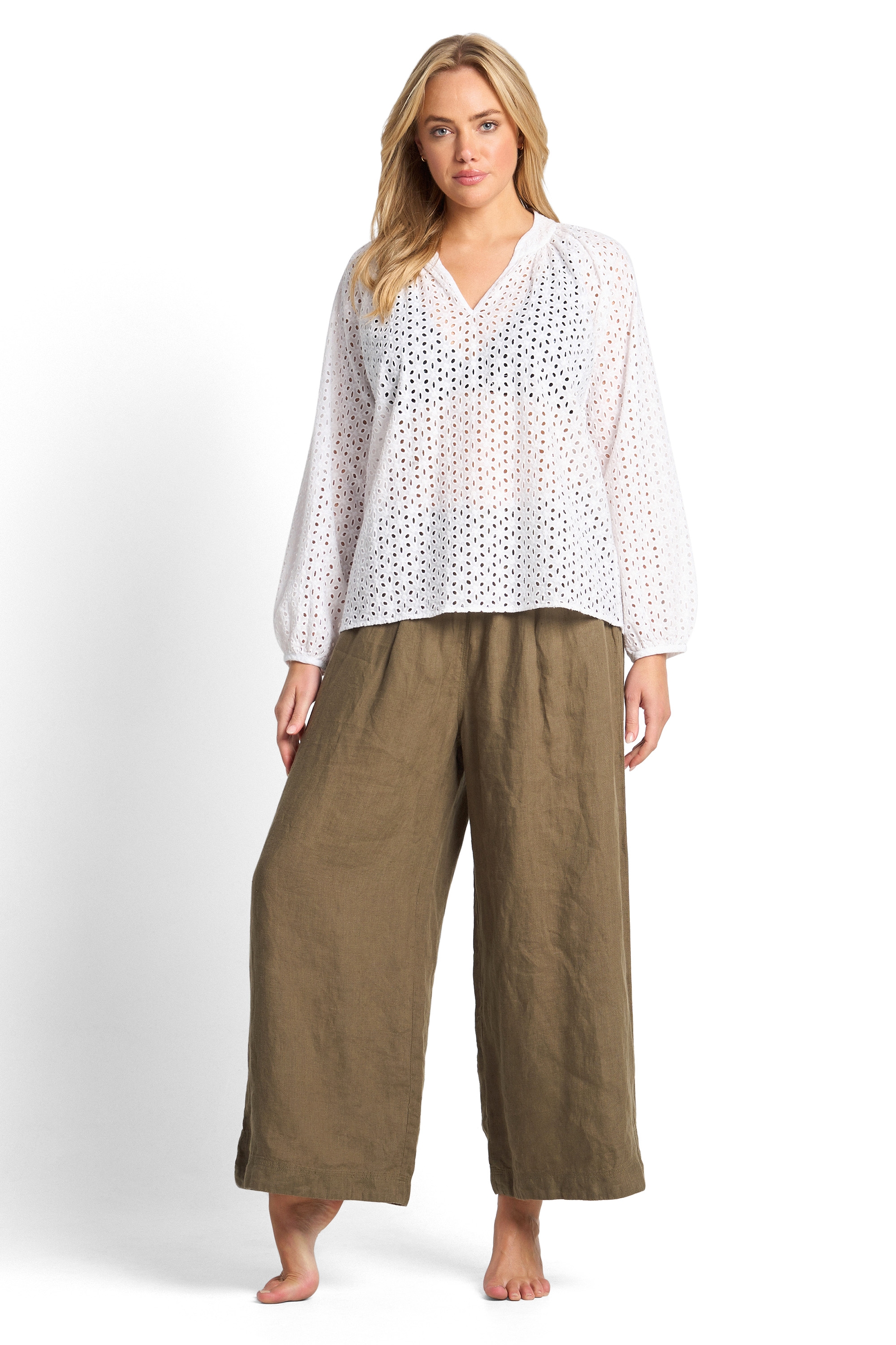 Sunseeker Soho Broderie Smock Top White